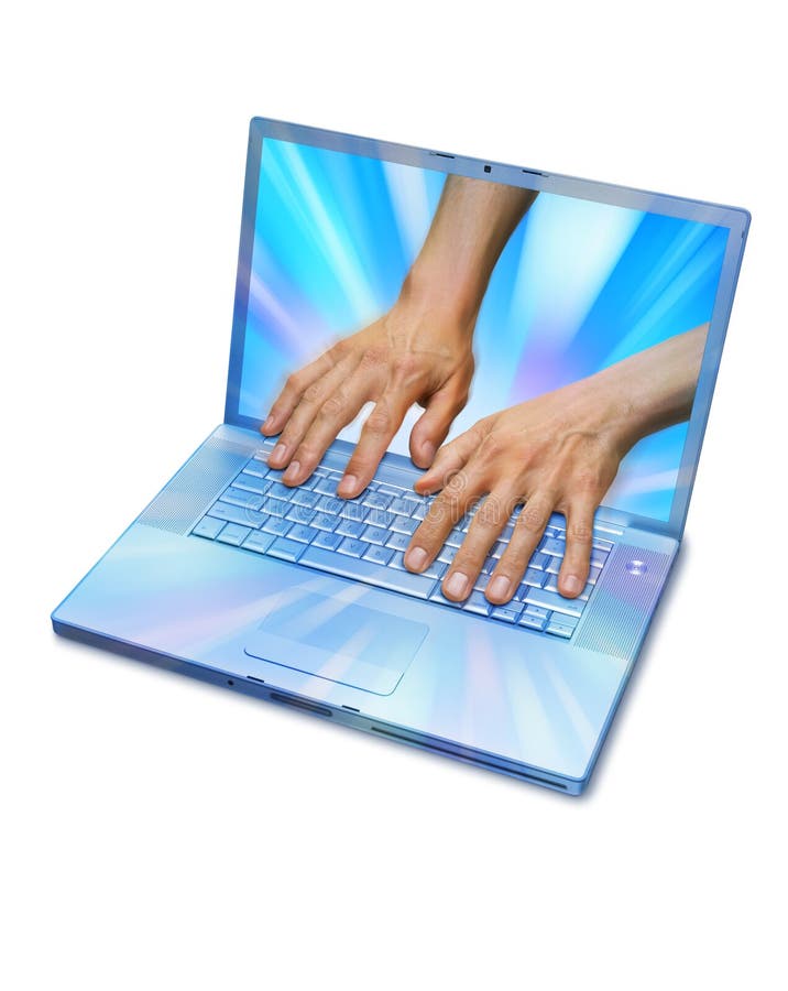 Computer Information Technology Hands Stock Photo - Image of artificial ...