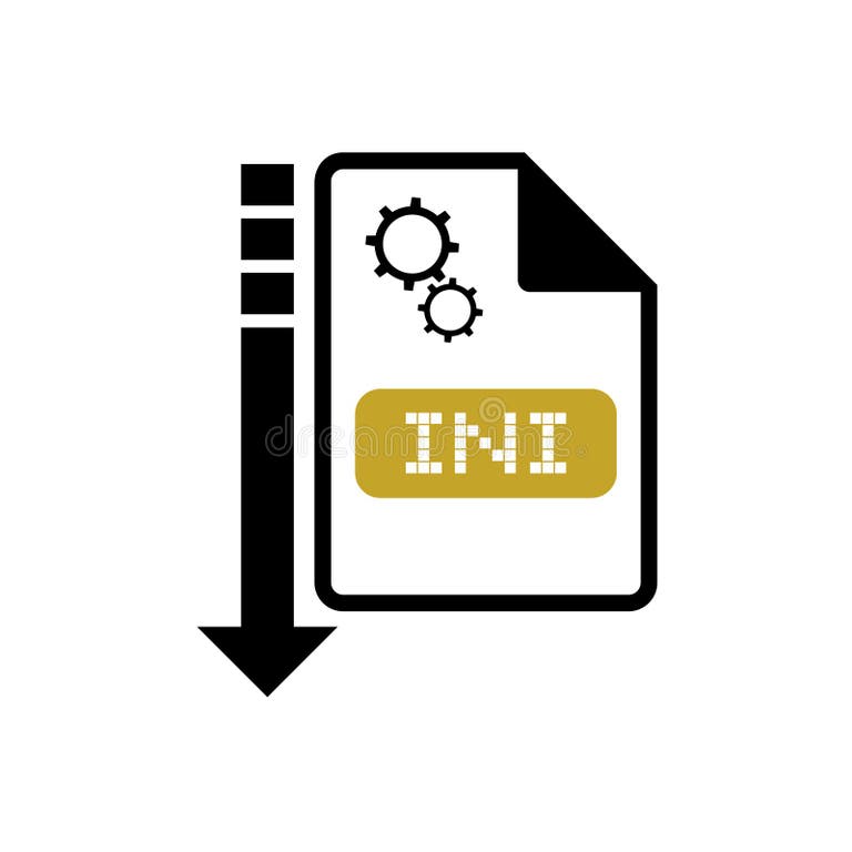 Computer ini file icon stock vector. Illustration of page - 79333531