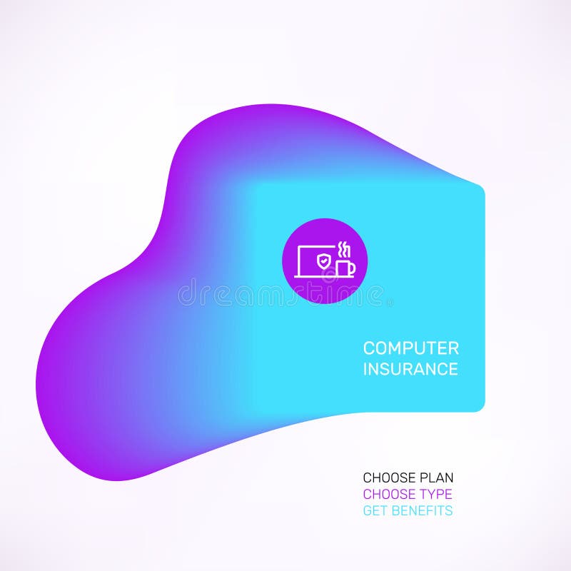 Computer insurance banner stock illustration. Illustration of assurance ...