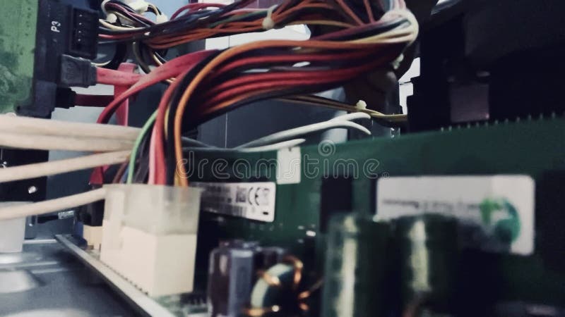 Computer Internal Accessories - Closer View of Electrical Wire ...