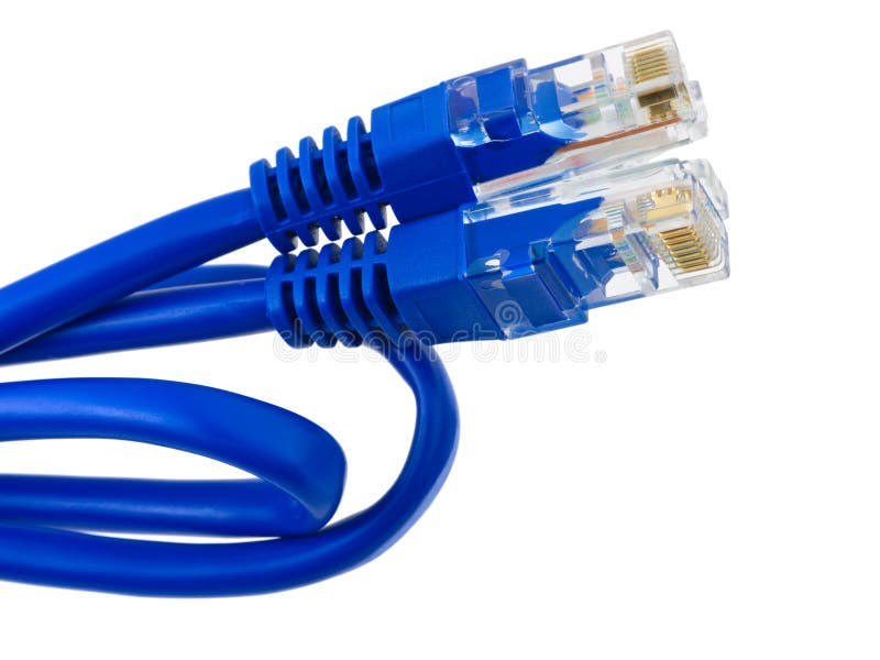 Blue Ethernet cable stock photo. Image of connection - 35849626