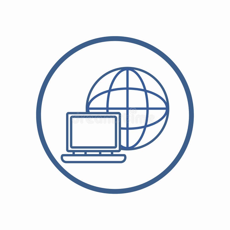 Computer Internet Connection Icon Stock Illustration - Illustration of ...