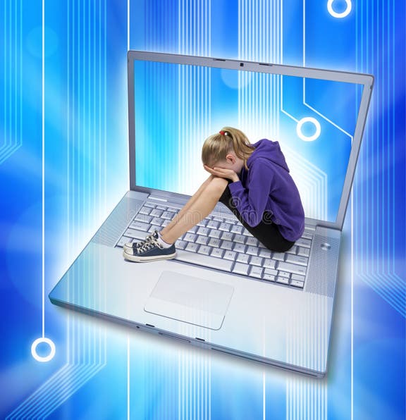 Computer Internet Cyber Bullying Stock Photo - Image of forum, anxiety ...