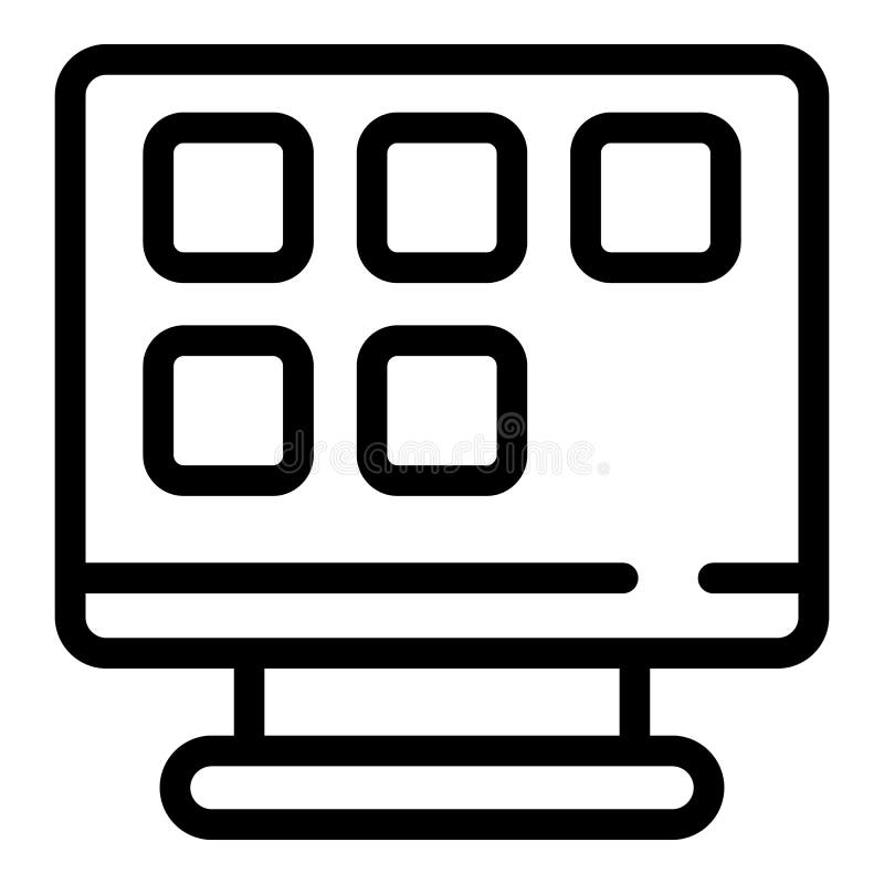 Computer Internet Icon Outline Vector. Tv Remote Video Stock Vector ...