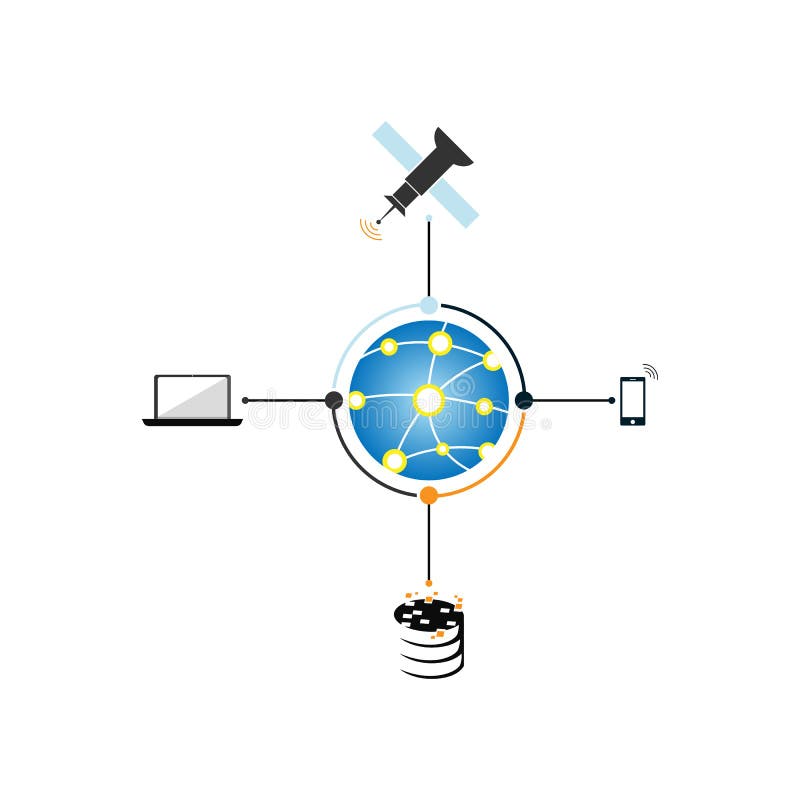 Wide Area Network Diagram stock illustration. Illustration of ...