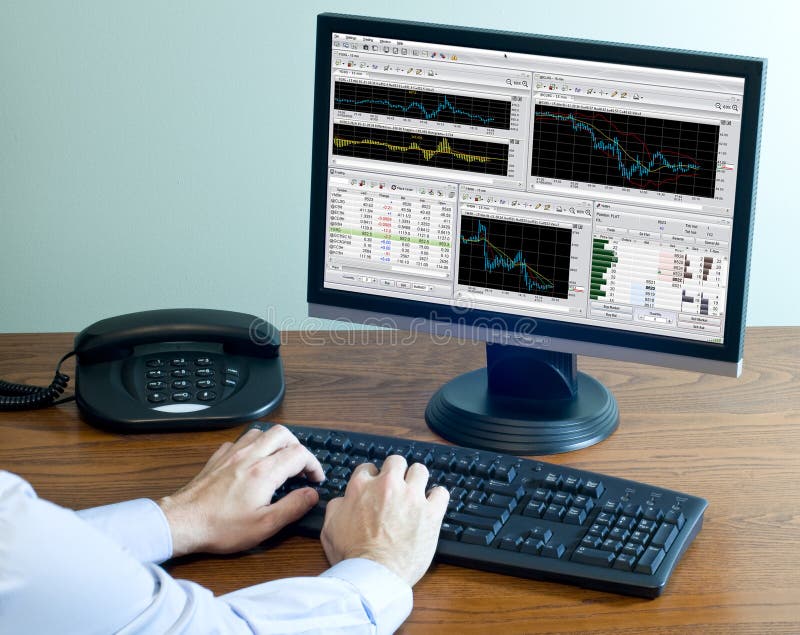 Computer Investing stock image. Image of forex, investing - 7734185