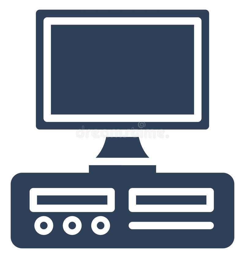 Computer Isolated Vector Icon that Can Easily Modify or Edit Stock Vector - Illustration of ...