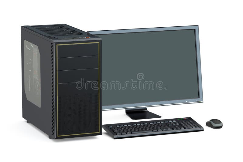 Computer system unit stock illustration. Illustration of desktop - 58275203