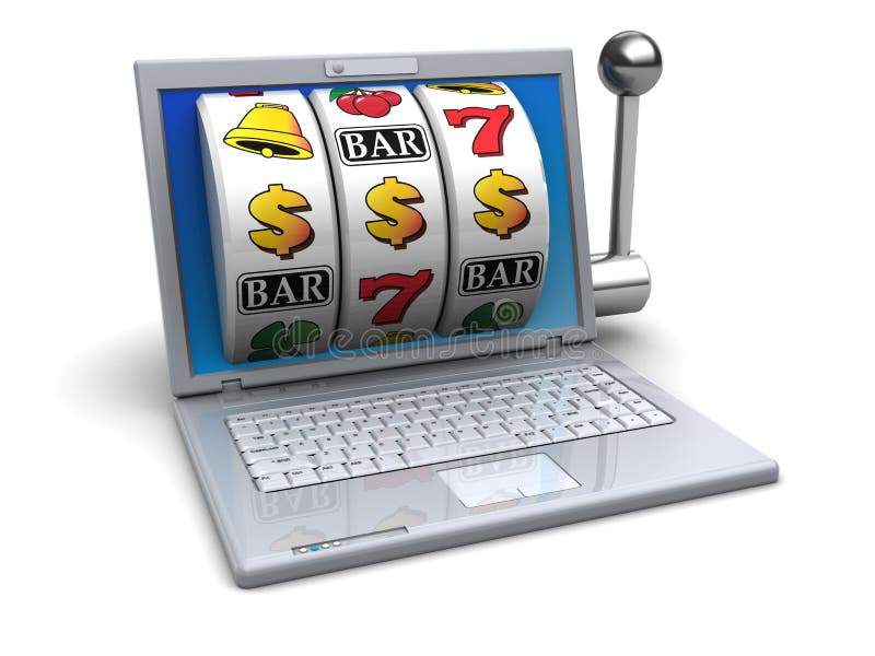 Computer jackpot stock illustration. Illustration of machine - 30632666