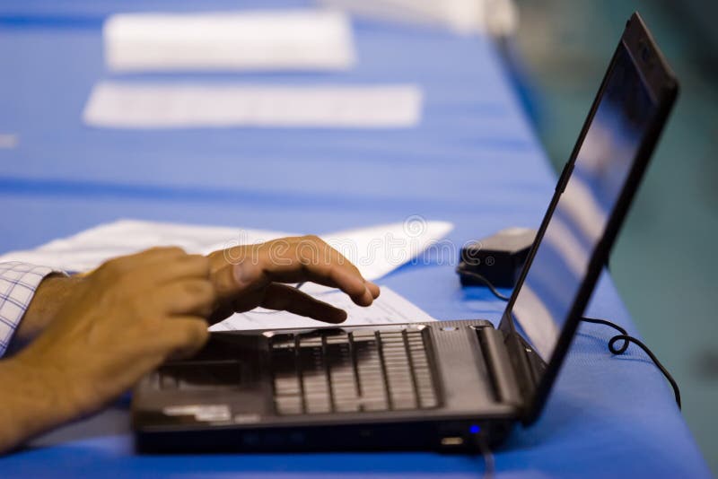 Computer job stock photo. Image of seminar, cellophane - 6337792