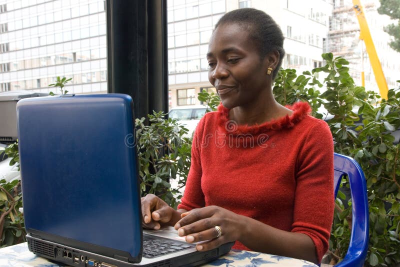 Computer job stock image. Image of mood, braids, elegance - 9093981