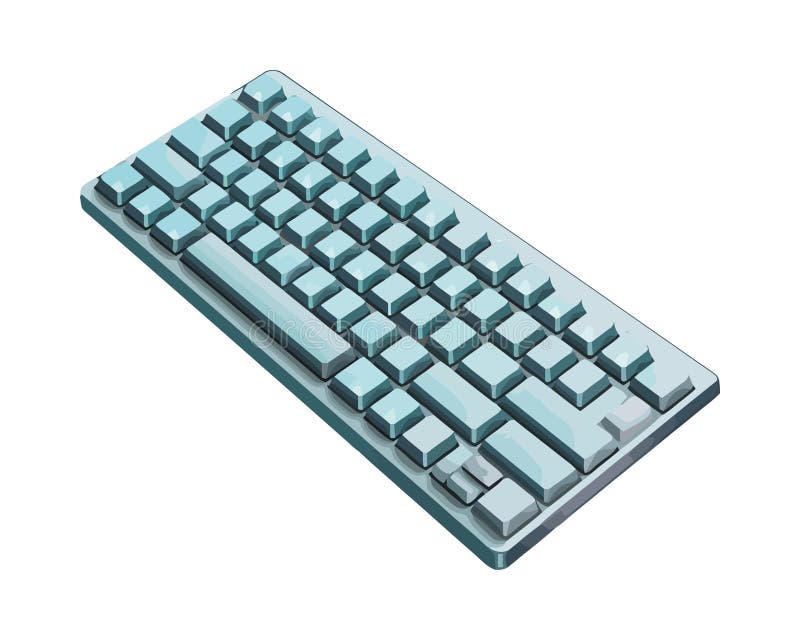 Computer Key Board Symbolizes Modern Technology Stock Vector ...
