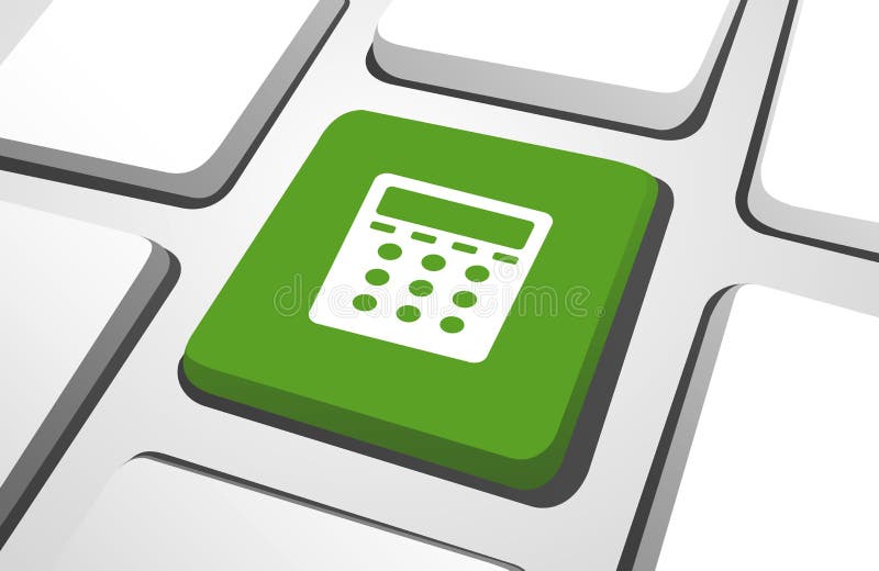 Computer Key Calculator Icon Concept Stock Illustration - Illustration ...