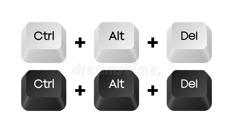 Computer Key Combinations Set Of Key Combinations Command Set Icons Computer Keyboard Button 1670