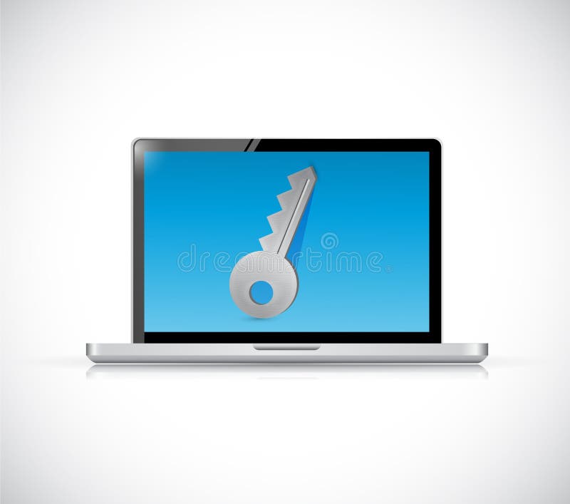 Computer Key of Privacy Concept Illustration Stock Illustration ...