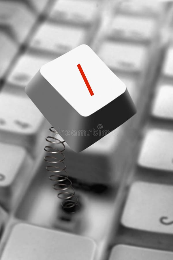 Computer Key Springing Up stock illustration. Illustration of modern ...