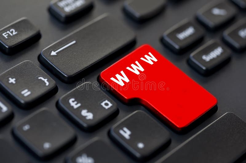 Computer key with text www stock photo. Image of wide - 49308650