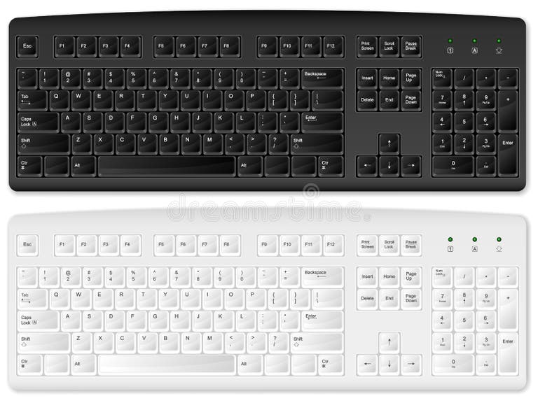 Black Computer Keyboards Stock Illustrations – 195 Black Computer Keyboards Stock Illustrations ...