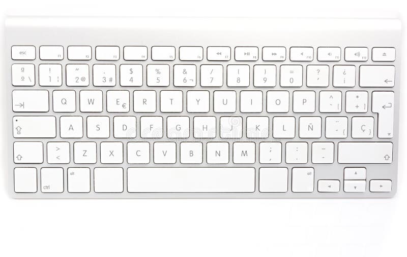 Blank White Computer Keyboard Stock Photo - Image of connection ...