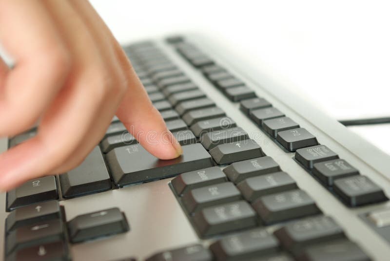 Computer keyboard stock photo. Image of finger, typist - 6688366