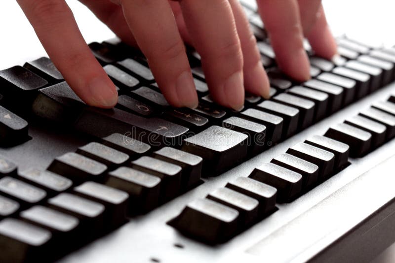Computer keyboard stock image. Image of finger, technology - 9844163