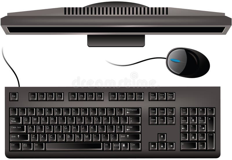 Computer Keyboard From Above Stock Vector Illustration Of Computer