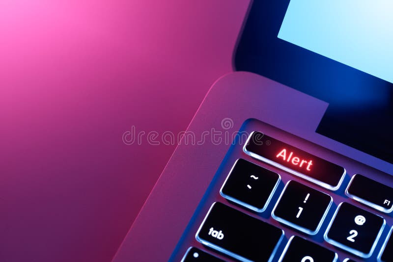 Computer Keyboard with Alert Button Stock Photo - Image of cancel ...