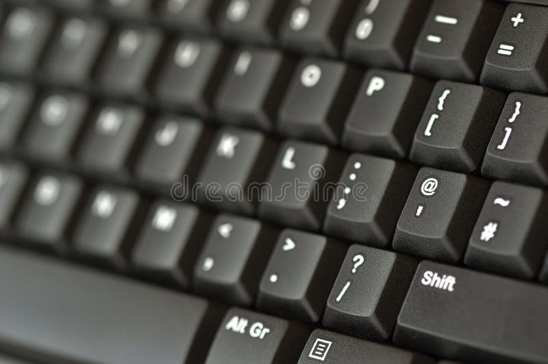 Computer Keyboard on an Angle. Stock Image - Image of button, tech ...