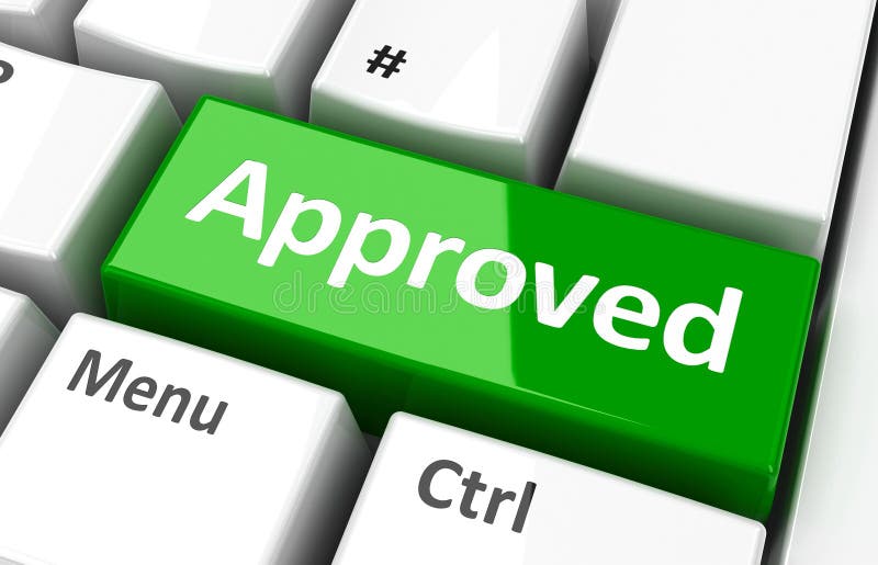 Computer keyboard approved stock illustration. Illustration of ...