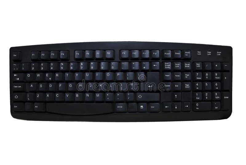 Computer keyboard black stock photo. Image of keyboard - 5280982