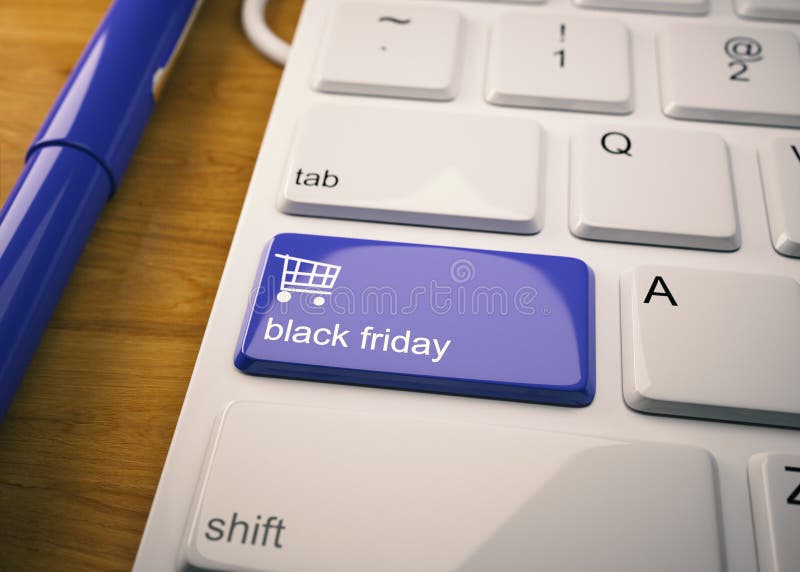 Keyboard on Wood Table 3d Render Stock Illustration - Illustration of ...