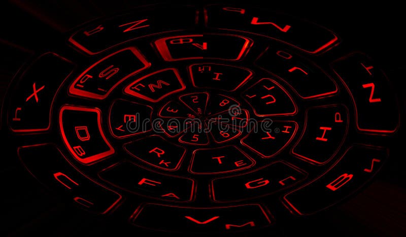 Computer Keyboard in Black and Red Colors Abstract Illustration Stock ...