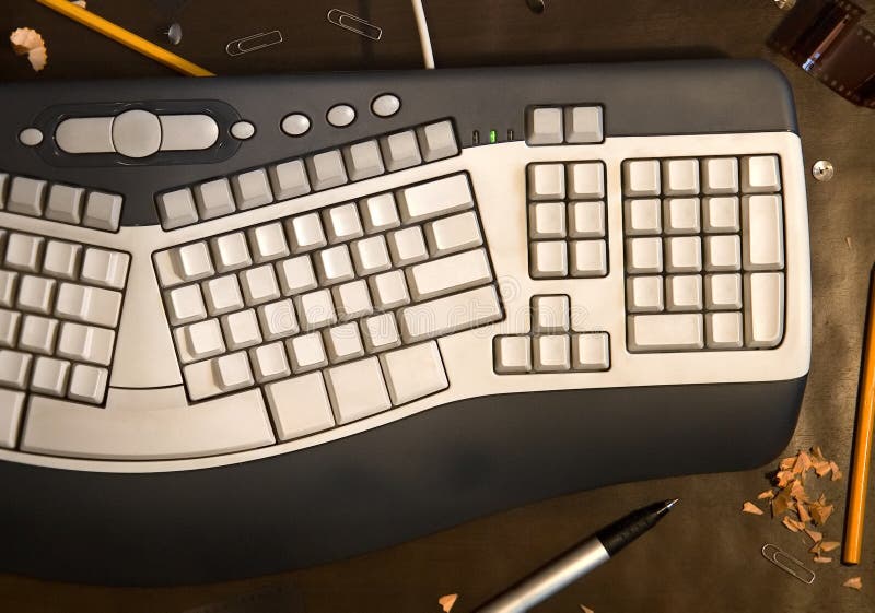 Computer Keyboard with Blank Buttons Stock Photo - Image of still, view ...