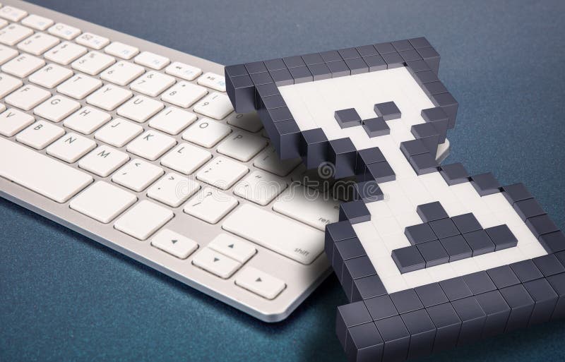 Computer Keyboard on Blue Background. Computer Signs. 3d Rendering. 3D ...
