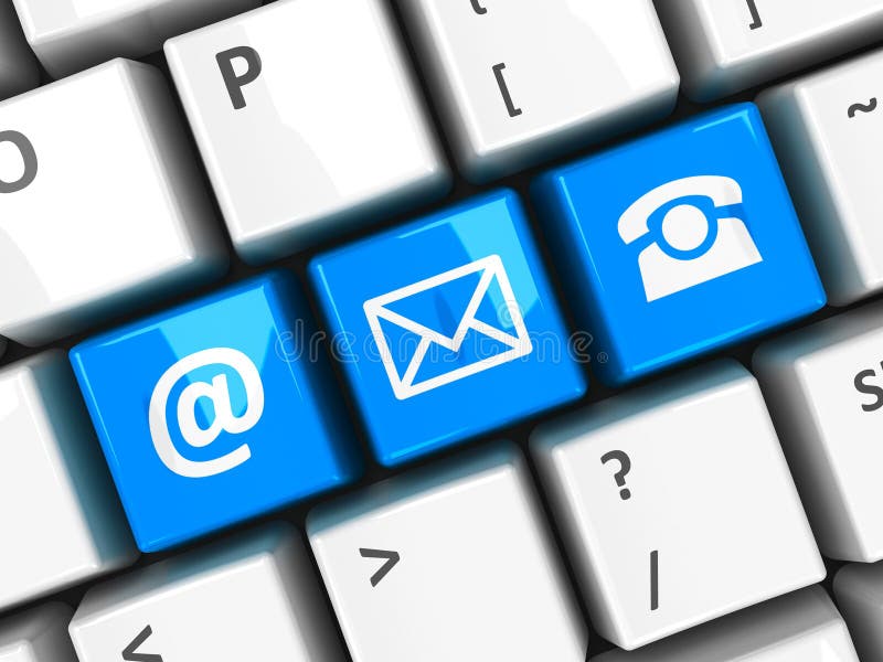 Blue contact button stock illustration. Illustration of office - 30595807