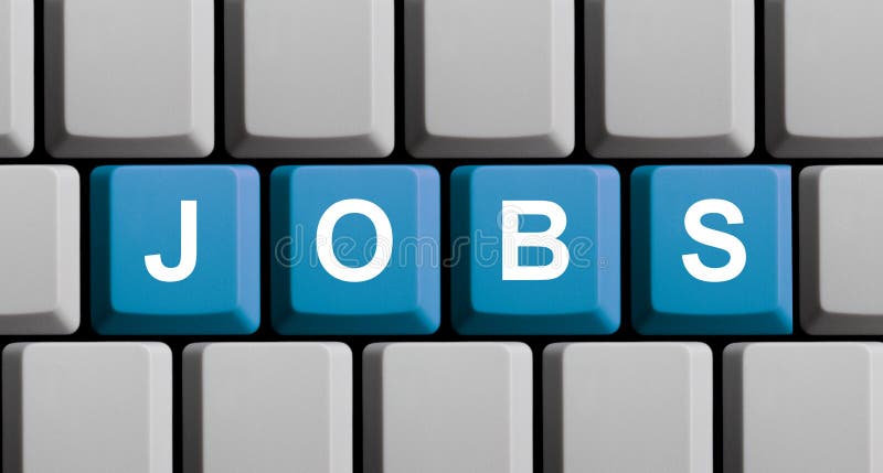 Jobs Button On Computer Keyboard Stock Image - Image of unemployed ...