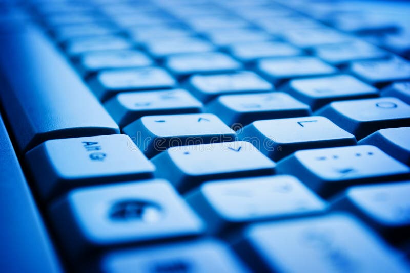 Man Typing on a Computer Keyboard at Work Stock Image - Image of ...