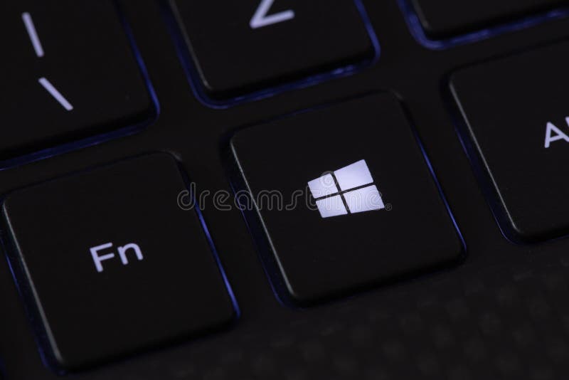 Computer Keyboard with a Button with the Windows Mark. August 2019 ...
