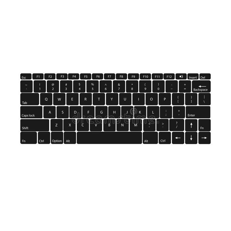 Computer Keyboard Buttons Vector Illustration. Stock Vector ...