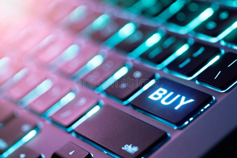 Computer Keyboard with BUY Button Stock Photo - Image of order, market ...