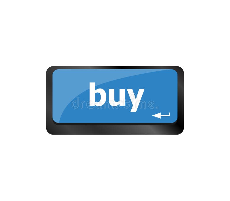 Computer Keyboard Buy Now Icon - Business Concept Stock Illustration ...