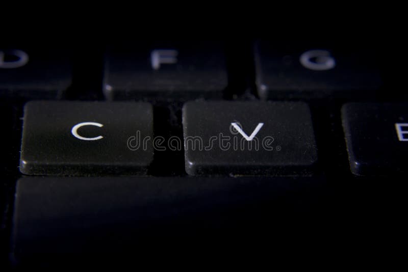 Computer Keyboard with C and V Key Shallow Depth of Field Photography ...