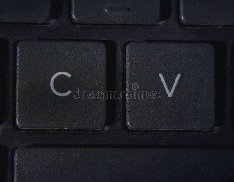 Computer Keyboard with C and V Key Shallow Depth of Field Photography ...