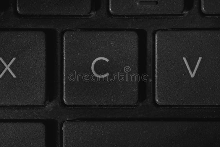 Computer Keyboard with C and V Key Shallow Depth of Field Photography ...
