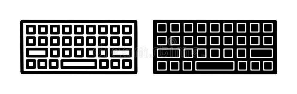 Computer Keyboard Cartoon Doodle, Vector. Stock Vector - Illustration ...