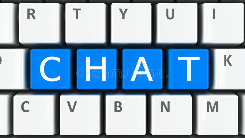Computer keyboard chat stock illustration. Illustration of abstract ...