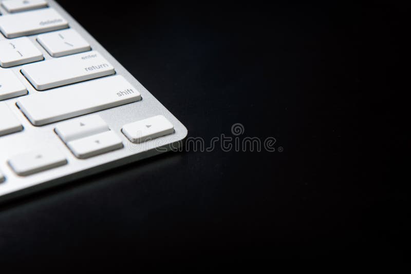 Computer Keyboard Close-up with Stock Image - Image of communication ...