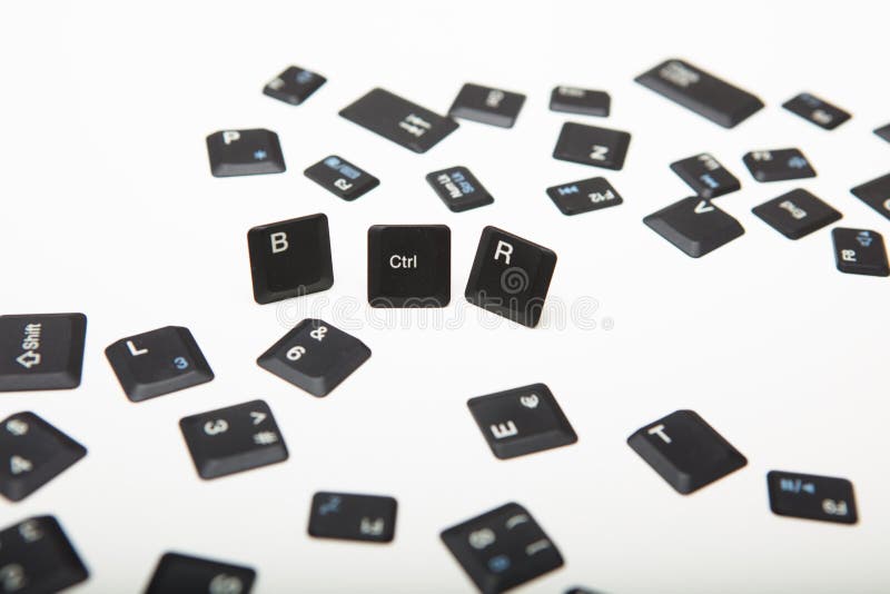 Scattered Loose Key Covers from a Laptop Computer Stock Image - Image ...