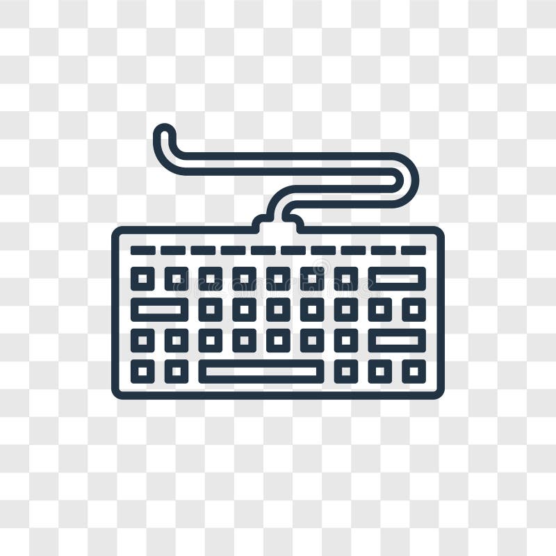 Typing Concept Vector Linear Icon Isolated On Transparent Background ...