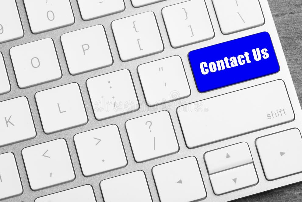 Computer Keyboard with CONTACT US Button Stock Image - Image of ...